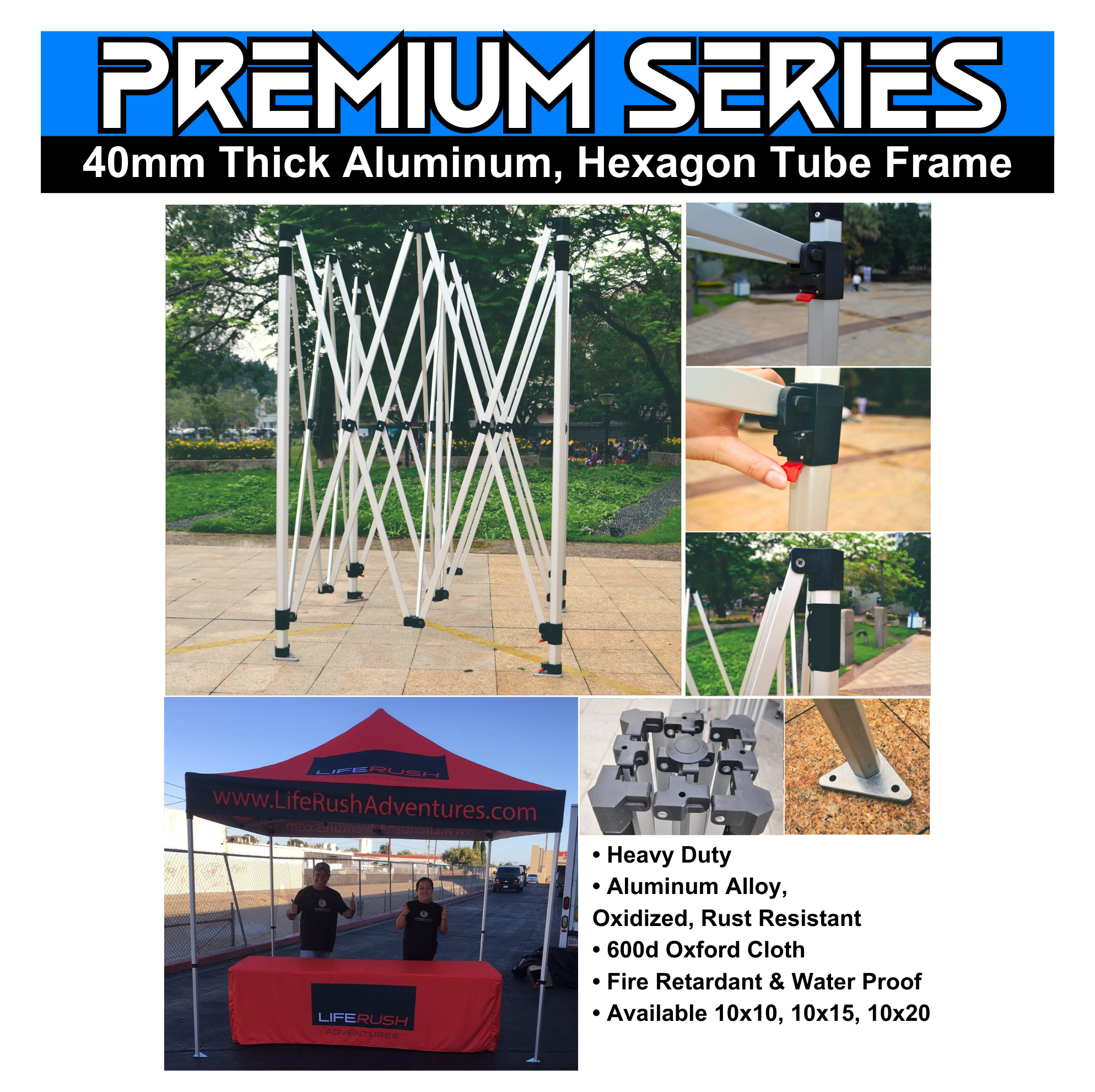 10x10 Premium Canopy with 1 Full Wall & 2 Half Walls – Canopy Squad